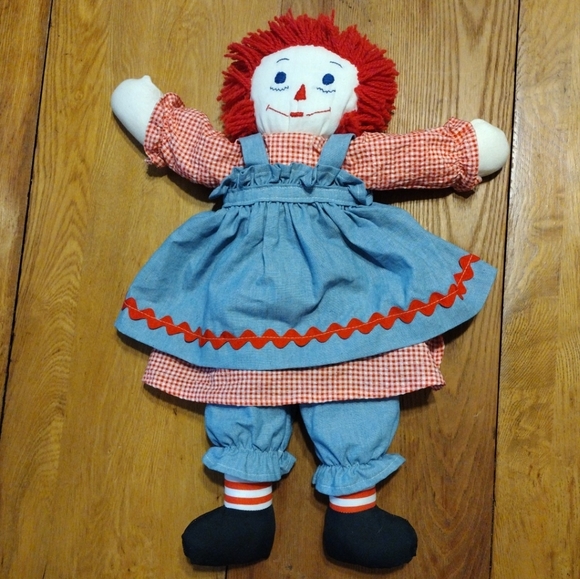 Handmade | Toys | Vintage Raggedy Ann Handmade Rag Doll 9 Embroidered ...
